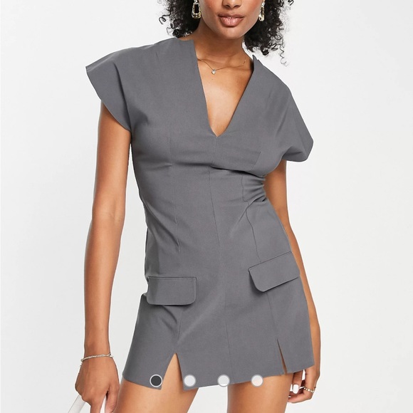 ASOS | Dresses | Asos Gray Mini Dress | Poshmark